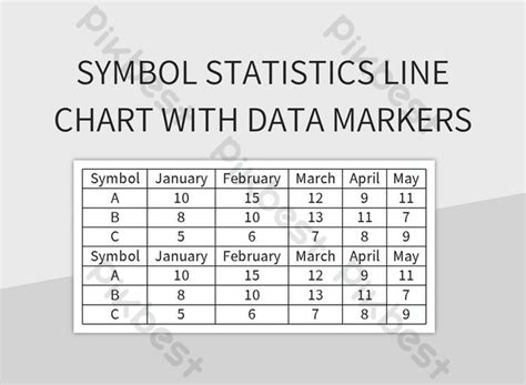 Symbol Statistics Line Chart With Data Markers Excel Template Free Download Pikbest