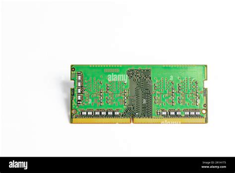 Computer Notebook Memory Module Type Green Color Ddr4 Isolate On White