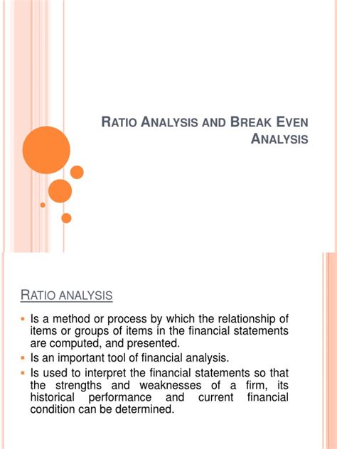 Pdf Break Even Analysis And Ratio Analysis Dokumen Tips