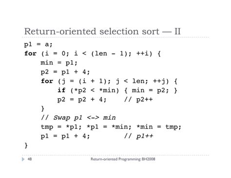 Return Oriented Programming Exploits Without Code Injection Ppt
