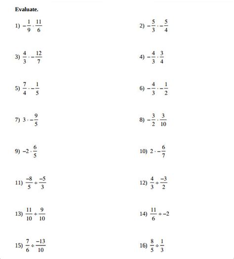 14 Multiplying Fractions Worksheets To Download For Free Sample Templates
