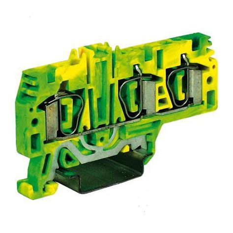 3 Wire Spring Ground Terminal Block Din Rail Mount Screwless Ground Terminal Block For 3 Wires