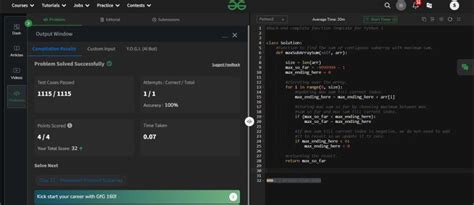 Suganeshvar Jagadeesan On Linkedin Dsa Geeksforgeeks Codingjourney Kadanealgorithm