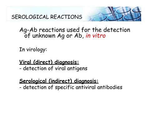 Serological Test For Virus Identification Pptx