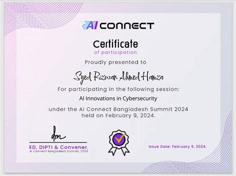 Syed Rizwan Ahmed On Linkedin Attended Ai Connect Cyber Security Is Truly A Track To Be Taken