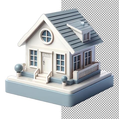 Premium Psd Architectural Elegance Isolated 3d Render Of A House