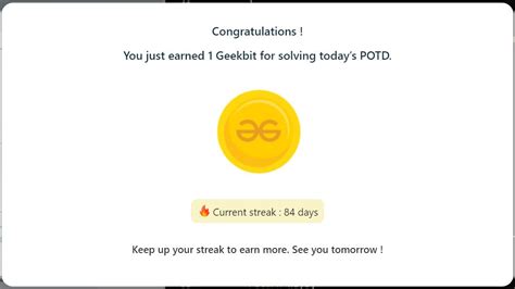 Day 84 Of 100daysofcode Nailing Geeksforgeeks Problem Ganesh Shete Posted On The Topic