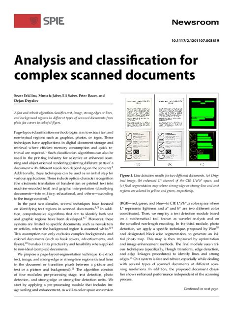 Pdf Analysis And Classification For Complex Scanned Documents