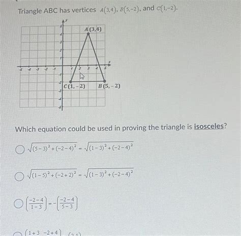 [answered] Triangle Abc Has Vertices A 3 4 B 5 2 And C 1 2 6 Ka A R 19