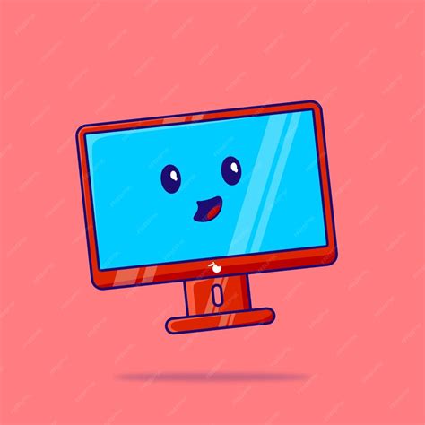 Premium Vector Cute Screen Monitor Illustration
