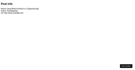 React Context Example For Ts Codesandbox