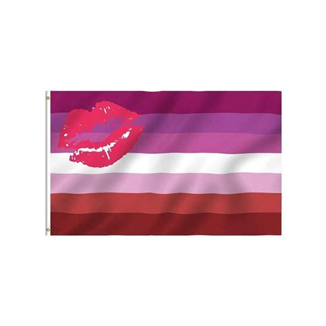 Large Lipstick Lesbian Pride Colour Flag Decoration Big W