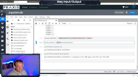 Python Sequence Input Output Vdb Computational Biology Youtube