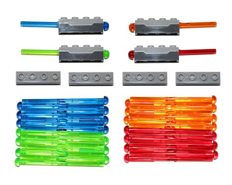Lego Parts And Pieces Gray 1x4 Spring Loaded Dart Shooter With Ammo X8