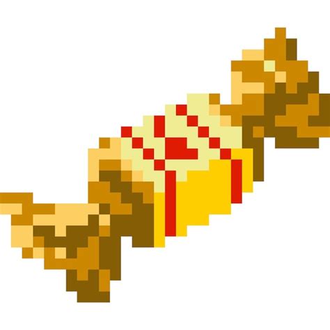 Premium Vector Candy Cartoon Icon In Pixel Style