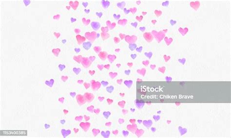 하트 모양 수채화 배경입니다 낭만적 인 색종이 스플래시 하트 색종이 배경 빨간색과 분홍색 종이 하트 떨어지는 인사말 웨딩 카드입니다 2 월 14 벡터 일러스트입니다 2월에