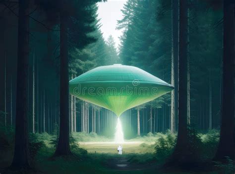 A Surreal Scene For A Captivating Unidentified Flying Object Hovers