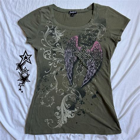 Y2k Grunge Emo Top ★ 2000s Southpole Mcbling Wing Depop 2000s