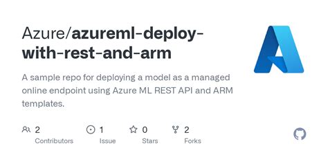 Github Azure Azureml Deploy With Rest And Arm A Sample Repo For Deploying A Model As A