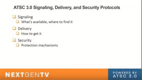 ATSC 3 0 Signaling Delivery And Security Protocols IEEETV