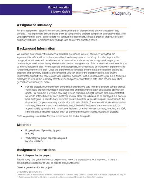 Uc Student Guide 3112 04 21 Experimentation Experimentation Student