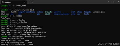 在wsl2 Ubuntu中安装cuda128、cudnn、anaconda、pytorch并验证安装