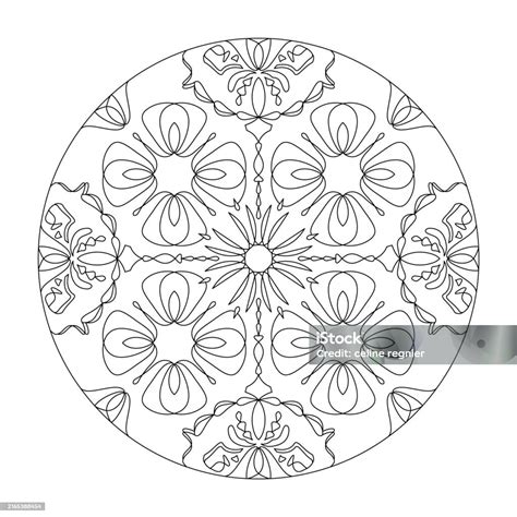 Mandala Abstract Coloring Page Stock Illustration Download Image Now
