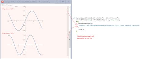 notebooks how to export a cell in messages console to pdf