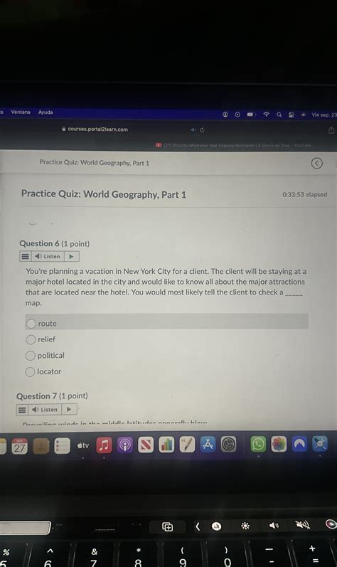 solved question 6 1 ﻿point you re planning a vacation in