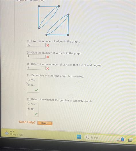 Solved A Give The Number Of Edges In The Graph B Give Chegg