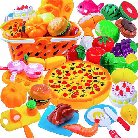Buy Digheath Pretend Play Food Setkitchen Cutting Toysbpa Free Plastic Fruits And Vegetables For