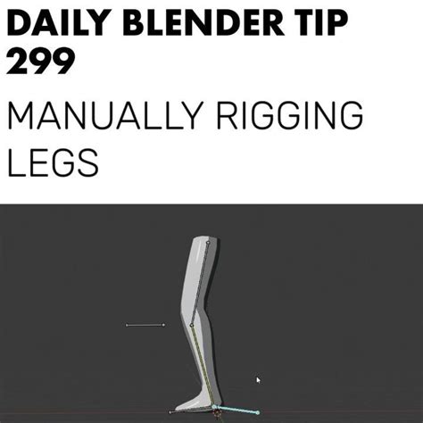 How To Manually Rig A Leg With Ik Control And A Pole Target Blender