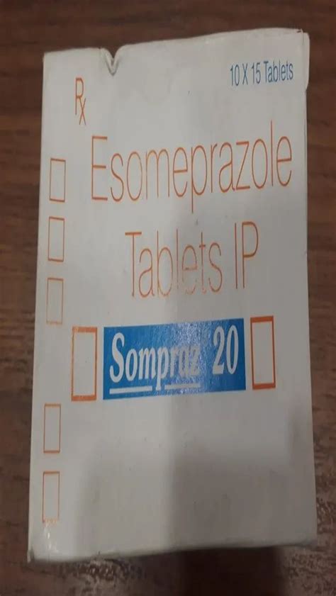 Sompraz 20mg Tablet Prescription Treatment Peptic Ulcer Disease At ₹ 120 Strips In Nagpur