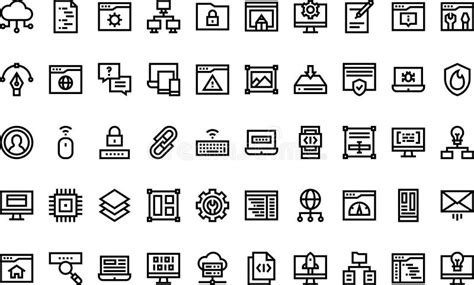 web development icons high quality vector icons collection with