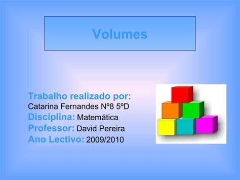 Volume Mathematics Ppt