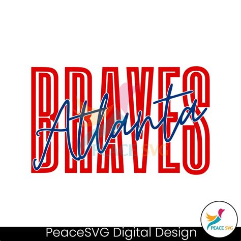 Atlanta Braves Mlb Baseball Team Svg Instant Download Peacesvg