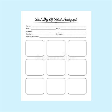 Last Day Of School Autograph Notebook Kdp Interior Teacher S Autograph And Good Wish Notebook