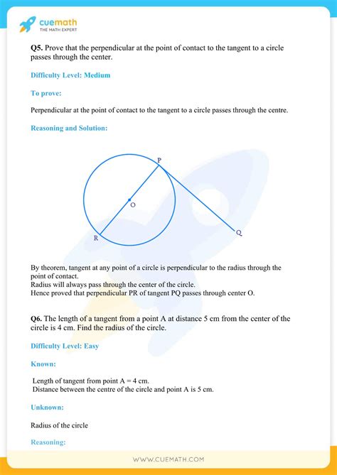 Ncert Solutions Class 10 Maths Chapter 10 Circles Access Free Pdf