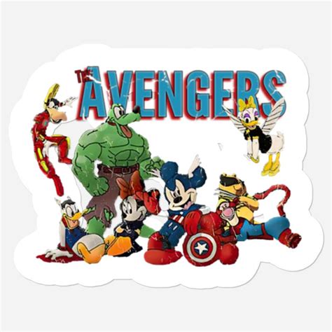 Mickey Avengers Stickers Vintage Avengers Stickers Disney Mickey