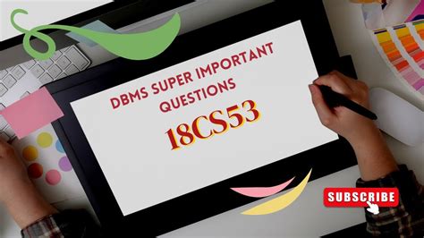 Dbms Super Important Questions18cs53vtu Youtube