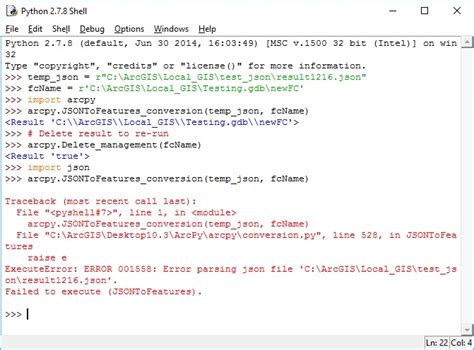 Arcgis 10 3 Arcpy Jsontofeatures Conversion And Json Module Conflict Geographic Information