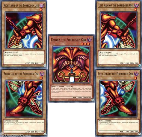 Yugioh Exodia One Card Yu Gi Oh 7 Exodia The Forbidden One Action