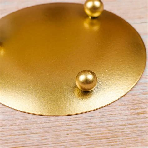 캔들홀더 라운드 플레이트 촛대 빈티지 블랙 골드 캔들 거치대 단조 다리미 공예 결혼식 축제 파티 용품 티몬