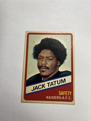 1976 Wonder Bread All Star Series 20 Jack Tatum Trading Card