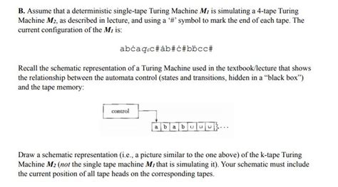 solved b assume that a deterministic single tape turing