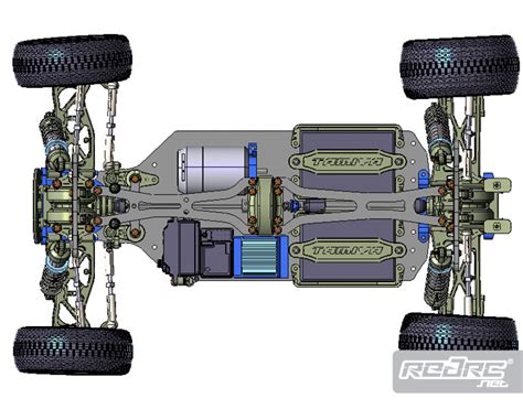 Red RC Tamiya TRF X Wd Shaft Driven Buggy