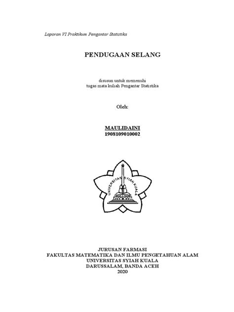 Laporan Vi Praktikum Pengantar Statistika Pdf
