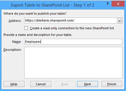 More SharePoint Sync Excel Tables To A SharePoint List