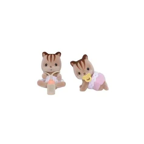 Sylvanian Families Walnut Squirrel Twins Maison White