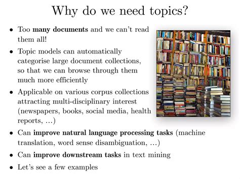 Topic Models Vector Semantics And Applications Ppt